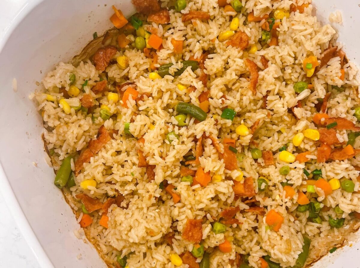 Emergency “Dump ‘n Bake” Fried Rice | Side Recipes | Butter Be Tasty